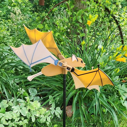 🦇 Bat Wind Spinner・ STL File for 3D printing・Cults