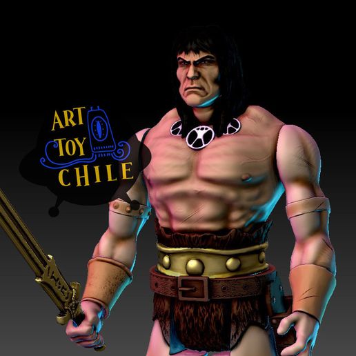 🦸 conan the barbarian action figure kenner・Archivo OBJ para Impresión ...