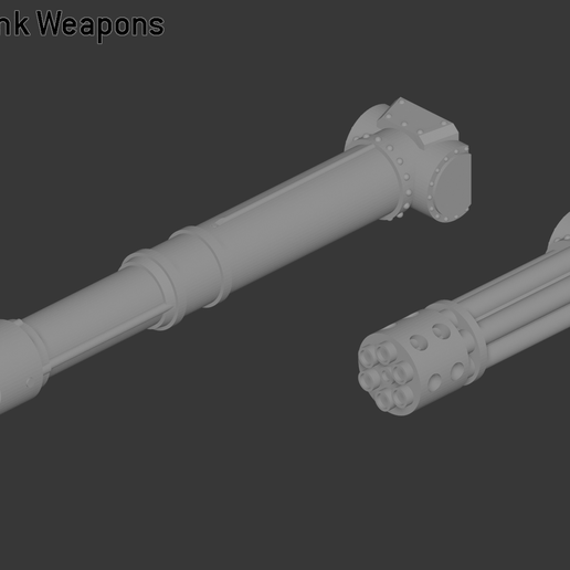 🪖 Eos-Pattern Tank Weapons - Grimdark Armor・Free 3D File for ・Cults