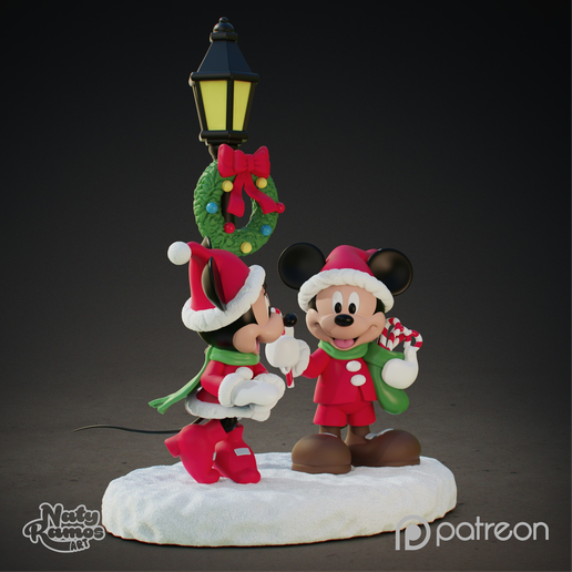 🎄 Mickey and Minnie at Christmas・ STL File for ・Cults