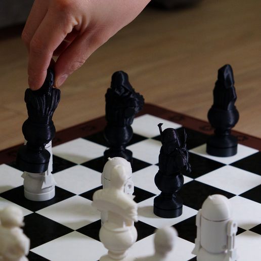 ♟️ TABULEIRO DE XADREZ PARA TORNEIOS IMPRESSO EM 3D - EDIÇÃO STAR WARS ...