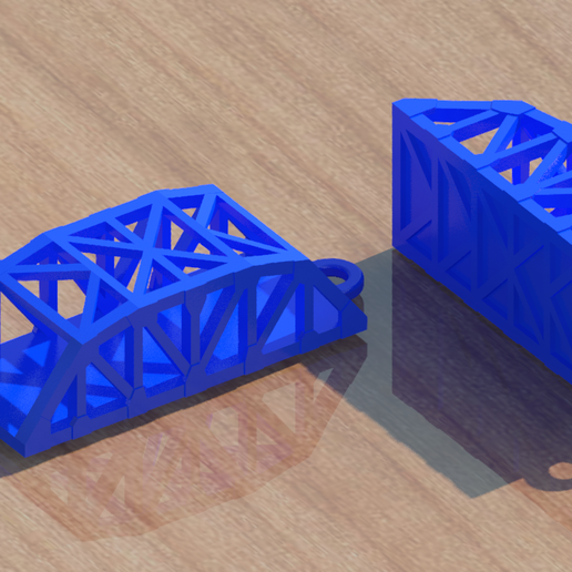 🌉 Lattice Bridge Keychain - Lattice Bridge Key Chain・ STL File for 3D ...