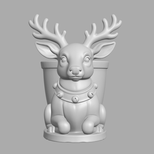 🪴 Reindeer Planter・Free STL File for 3D printing・Cults