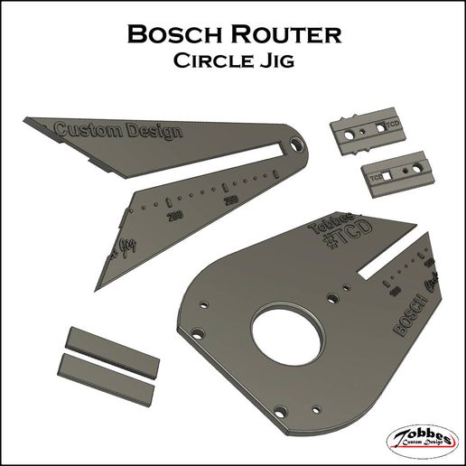🟣 Bosch Router Circle Jig・ STL File for ・Cults
