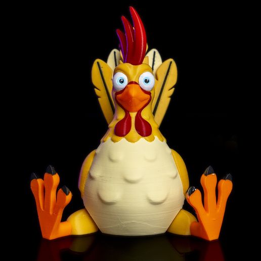 🐓 Articulated Rooster・ 3D File for ・Cults