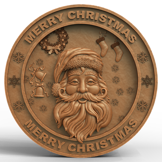 3D file 3D Model STL File for CNC Router Laser & 3D Printer 3937 Santa ...