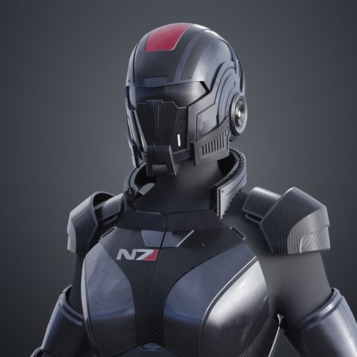 ♂️ Mass Effect Commander Shepard Cosplay N7 Armor Collection・ 3D File ...