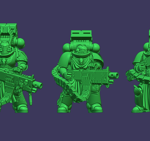 3D file Platoon of Dark Knight heavy machine guns (supported). 🛰 ・3D ...