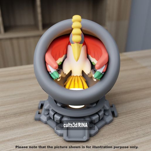🐉 Ho-oh healing machine pods・ STL File for 3D printing・Cults