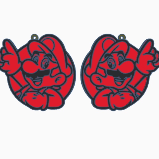 STL file Super Mario Logo Key Chain Charm 🔑 ・3D printer model to ...