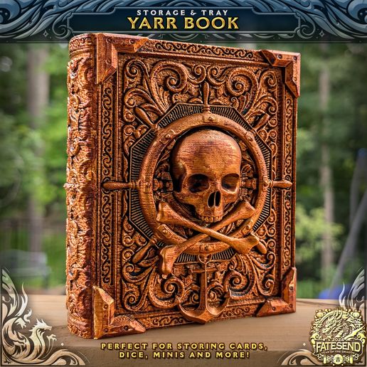 📚 Yarr Book - Store your minis, dice, cards and more!・ 3D File for 3D ...