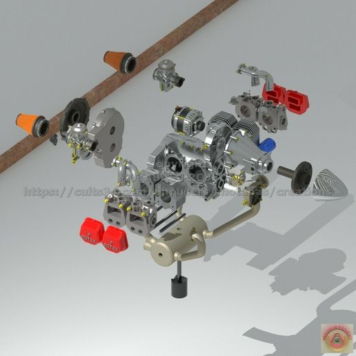 🛩️ ROTAX 912 ULS - AIRPLANE ENGINE・ STL File for 3D printing・Cults