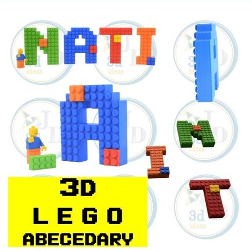 Archivo STL Complete L-E-G-O Style Alphabet - STL File for 3D Printing ...