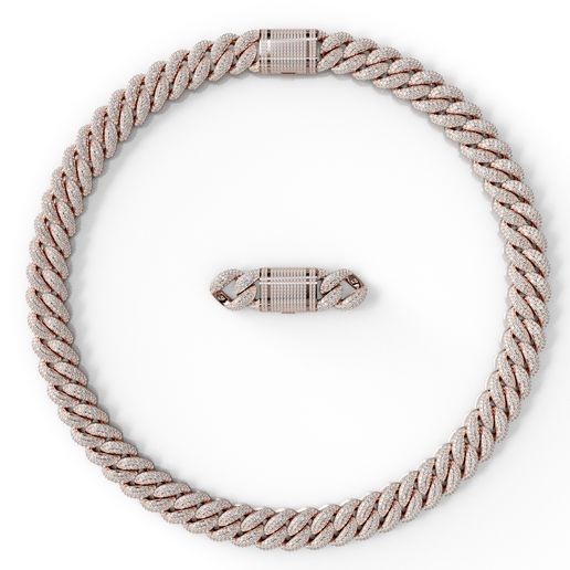 🔒 FULL LOCK BOX 16mm Wide CUBAN Link Chain - SOLID・ STL File for 3D ...