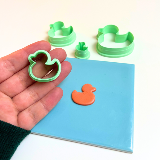 🦆 Duck Polymer Clay Cutter・ STL File for 3D printing・Cults
