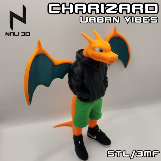 🎨 Charizard Urban Vibes Fans Art / 3MF Multicolor / Divide Parts・ STL ...