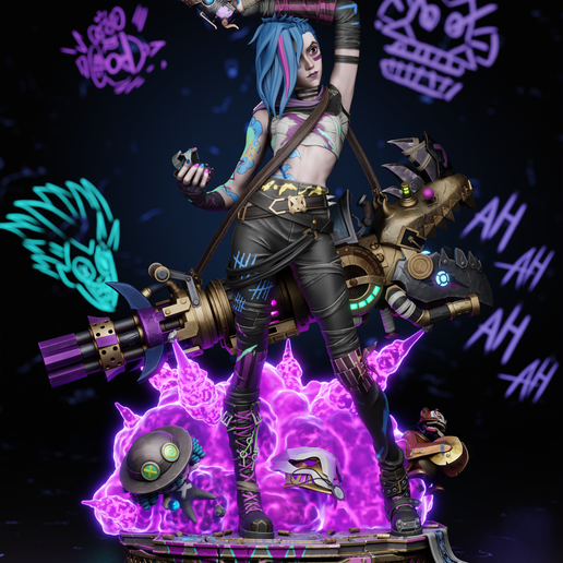 Archivo 3D Jinx - Arcane - Fullsize 💬 ・Plan de impresión en 3D para ...