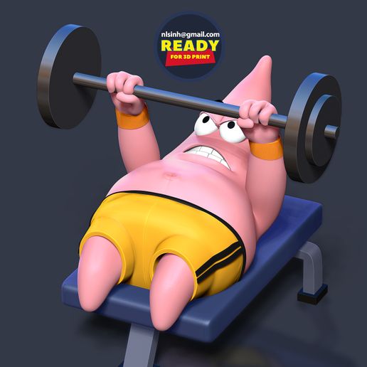 spongebob lifting weights