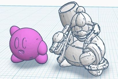 🤴 2-pack game figurines: Kirby and King Dedede・ STL File for 3D ...