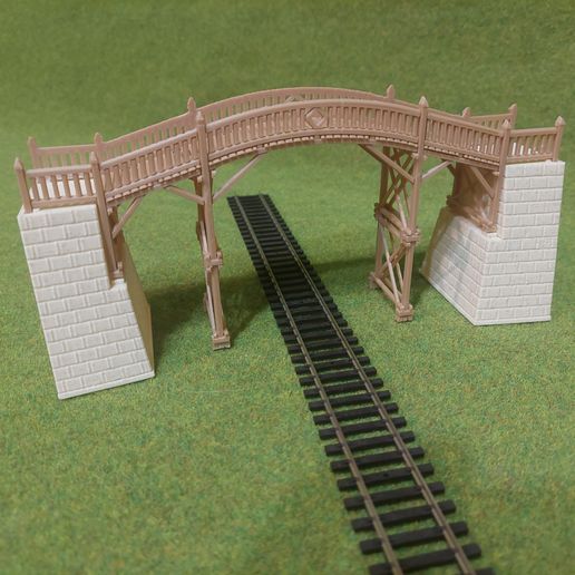 🪵 [ZM H0 scale] Wooden arched footbridge (FDM)・ STL File for 3D ...