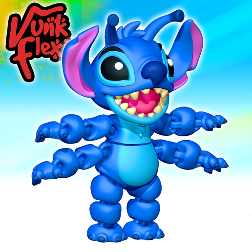 👽 Lilo and Stitch Alien Form Stitch MultiColor Flexi Print-In-Place ...