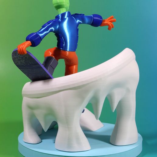 STL file Snowboarder's Spiral Slide 🛝 ・Model to download and 3D print・Cults