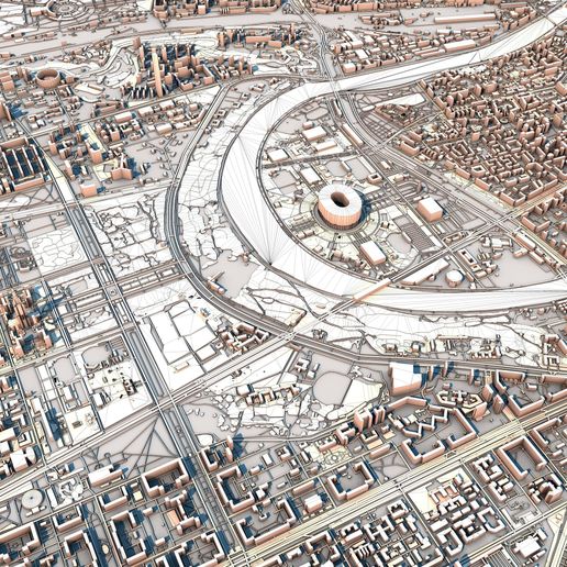3D file Moscow City Russia Map 3D Model 🏙️ ・3D printable model to ...