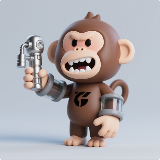 🐒 monkey・ STL File for 3D printing・Cults