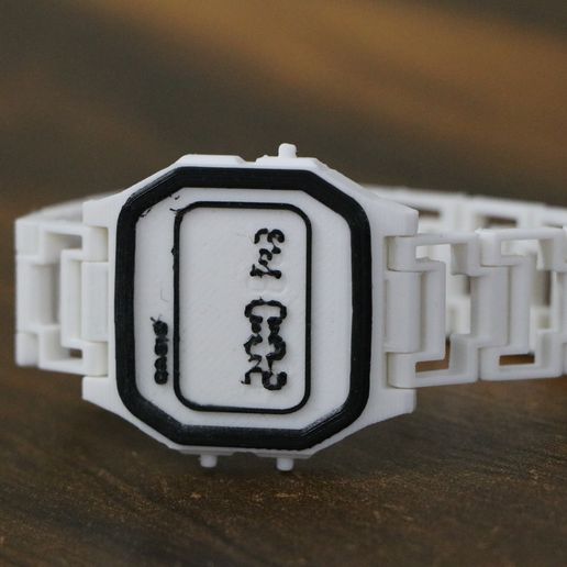 STL file Casio style useless watch (print in place) ⌚ ・3D printable ...