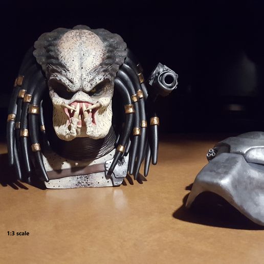 👤 Predator bust with Bio Mask and weapon・ 3D File for ・Cults