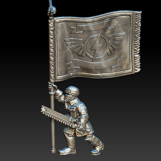🎲 Steel Flag Bearer (updated)・ 3D File for 3D printing・Cults