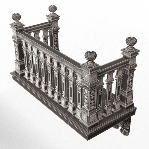 3D file Classic Balcony 02 🏛️ ・3D print model to download・Cults