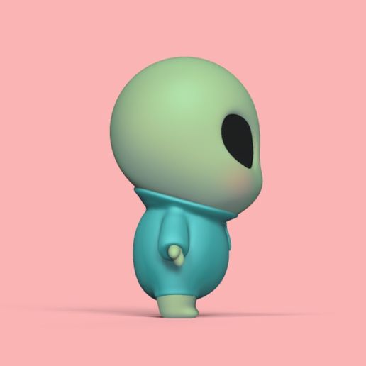 👽 Cute Little Alien・ 3D File for 3D printing・Cults