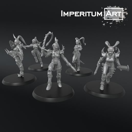⚔ Dark elves gladiators・ 3D File for ・Cults