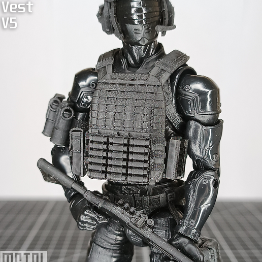 3D file Tactical Armor Vest V5 for 6 inch action figures 🪖 ・3D ...