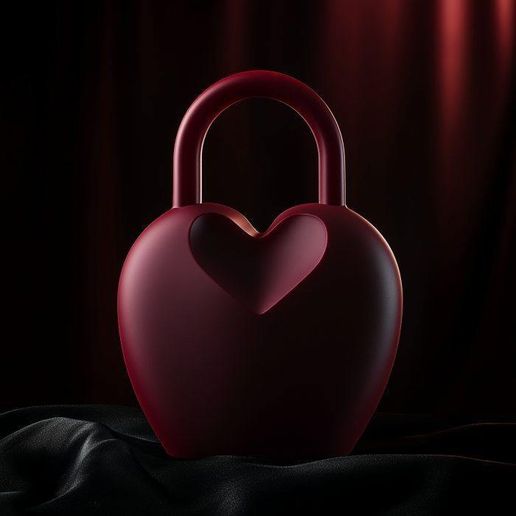💜 Heart Lock Vase - Timeless Romantic Decor・Free STL File for 3D ...