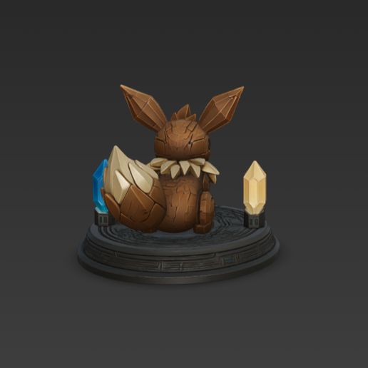 🔮 Crystal Base Mecha Eevee・ STL File for 3D printing・Cults