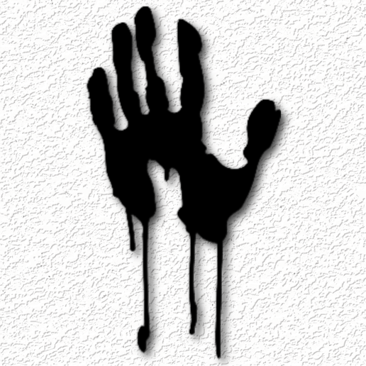 🎨 Handprint dripping wall art dripping hand print wall decor 2d dark ...