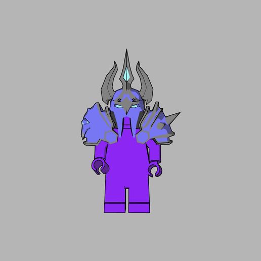 🧱 TIER 10 DEATH KNIGHT - MINIFIGURE BRICK WARCRAFT LOW POLY・Archivo STL ...