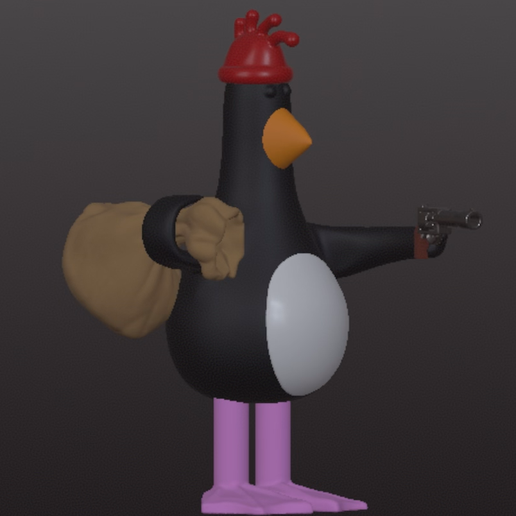 👾 robber Feathers Mcgraw Wallace&Gromit・ STL File for 3D printing・Cults