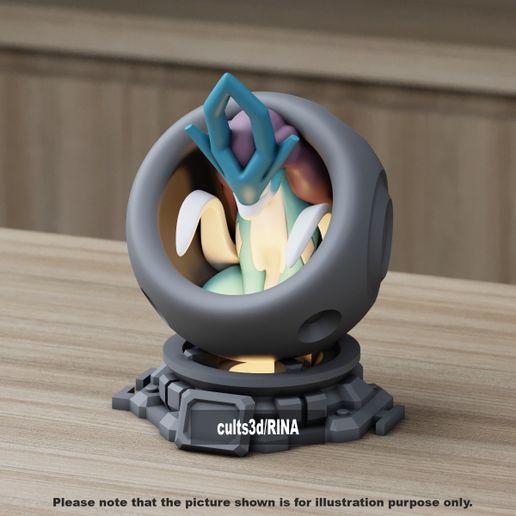 🐉 Suicune healing machine pods・ STL File for 3D printing・Cults