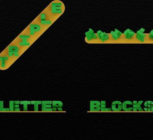 🚩 Customizable Triple Letter Blocks Ambigram・Free STL File for ・Cults