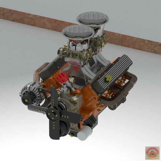 🐏 DODGE MOPAR 440 MAGNUM TUNNEL RAM - ENGINE・ STL File for 3D printing ...