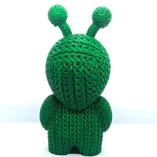 👾 Knitted Alein (cute)・ STL File for 3D printing・Cults