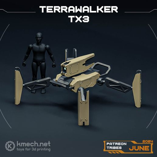 Archivo STL Robot Terrawalker TX3 🤖 ・Plan de impresora 3D para descargar・Cults