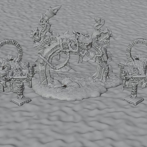 ♟ Jungle Lizardmen Scatter Terrain・ STL File for 3D printing・Cults