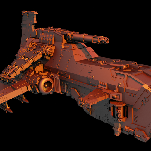 🌩️ TH (Gunship) Presupported CHTBX・ STL File for 3D printing・Cults