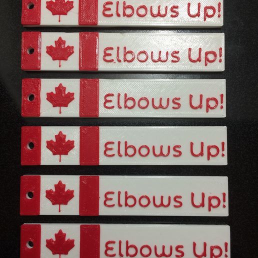 ⬆️ Elbows Up Keychain・Free STL File for 3D printing・Cults