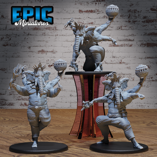 3D file Elephant God Avatar Set ‧ DnD Miniature ‧ Tabletop Miniatures ...