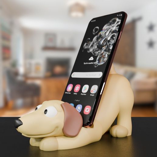 🐕 Dachshund Dog Phone Holder - Multicolor・ STL File for 3D printing・Cults
